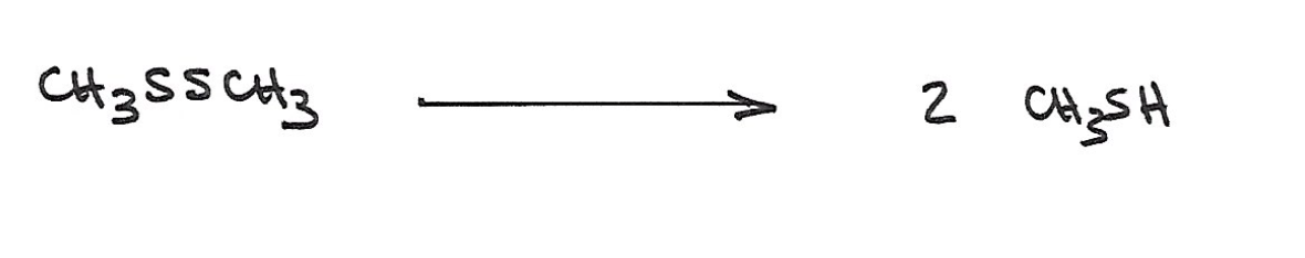 Solved CH3SSCH3 2CH3SH | Chegg.com