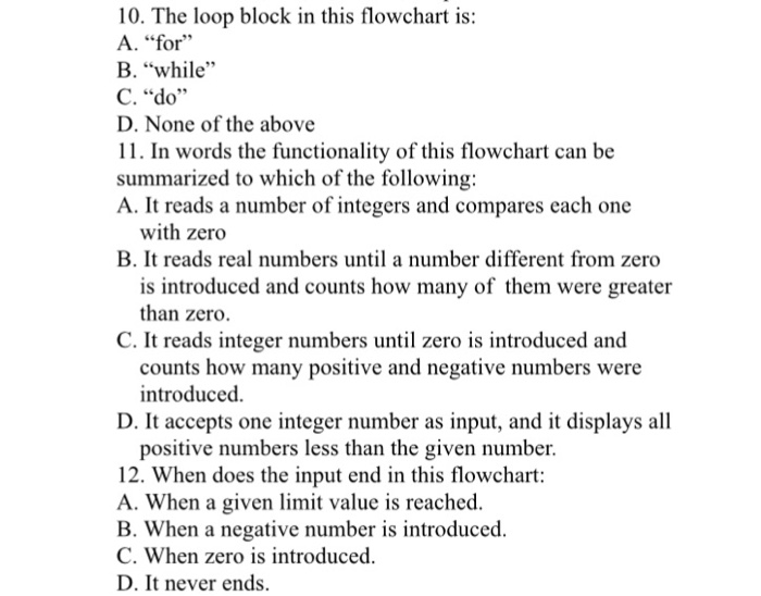 Solved The following flowchart is for questions 9-15 9. The | Chegg.com