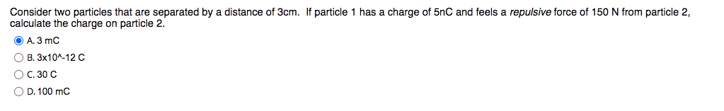 Solved Consider two particles that are separated by a | Chegg.com