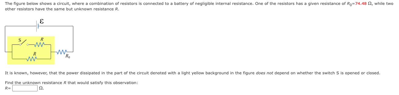 Solved other resistors have the same but unknown resistance | Chegg.com