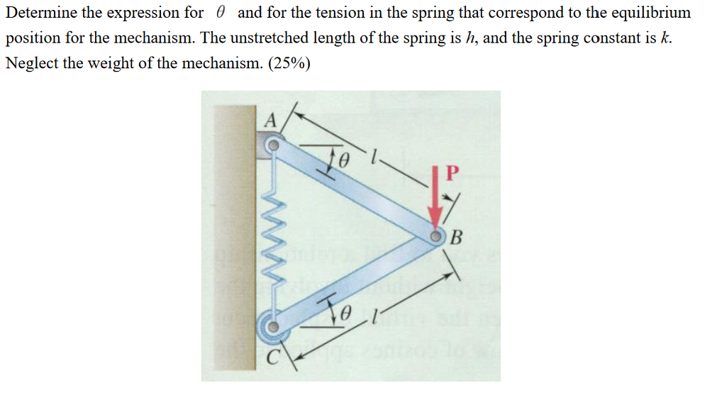 Solved Determine the expression for and for the tension in | Chegg.com
