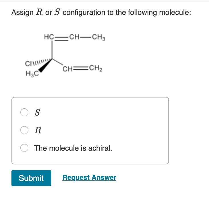 Solved Assign R or S configuration to the following | Chegg.com