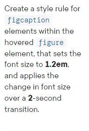 Solved Create a style rule for figcaption elements within | Chegg.com