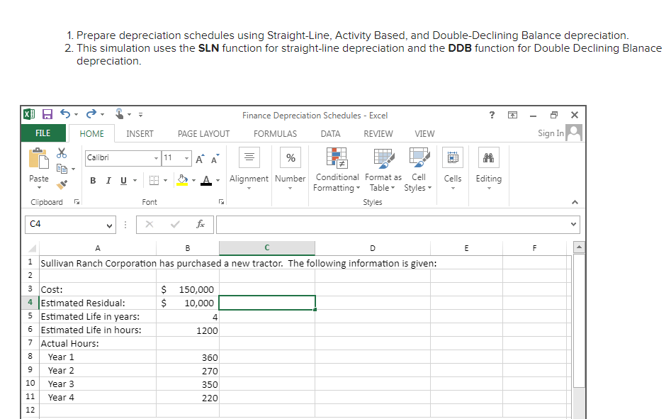 Solved 1. Prepare depreciation schedules using | Chegg.com