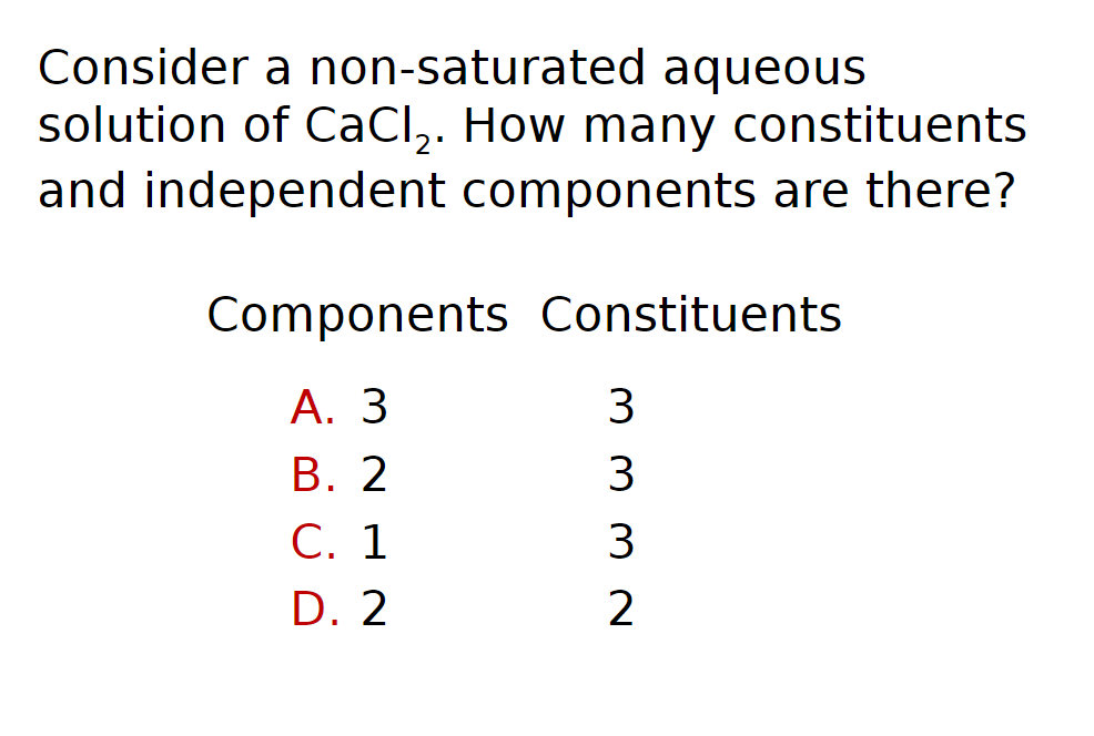 Solved Consider a non-saturated aqueous solution of CaCl2. | Chegg.com