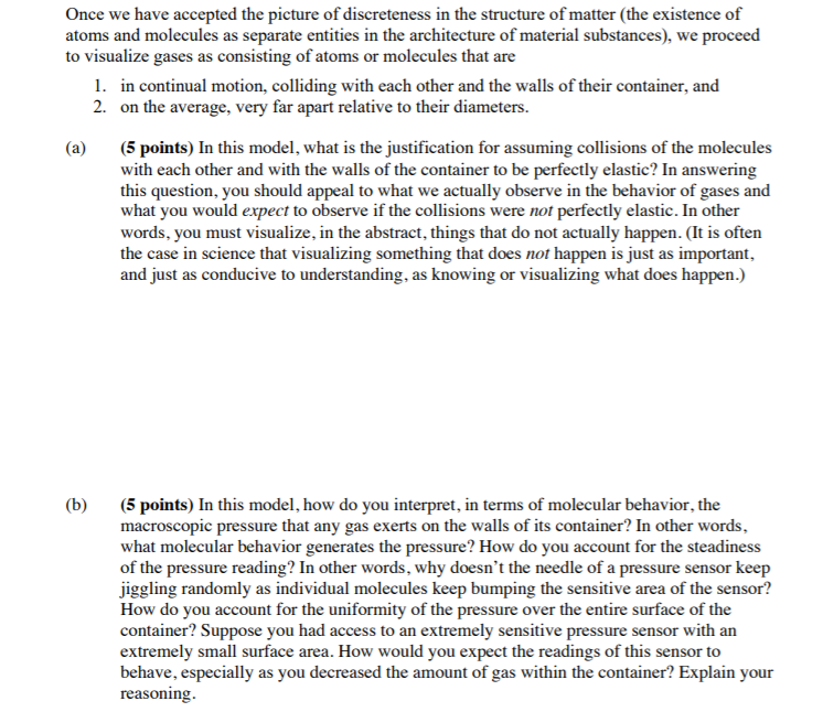 Solved Once we have accepted the picture of discreteness in | Chegg.com