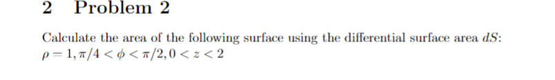 Solved 2 Problem 2 Calculate the area of the following | Chegg.com