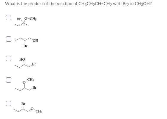 Solved What is the product of the reaction of CH3CH2CH=CH2 | Chegg.com