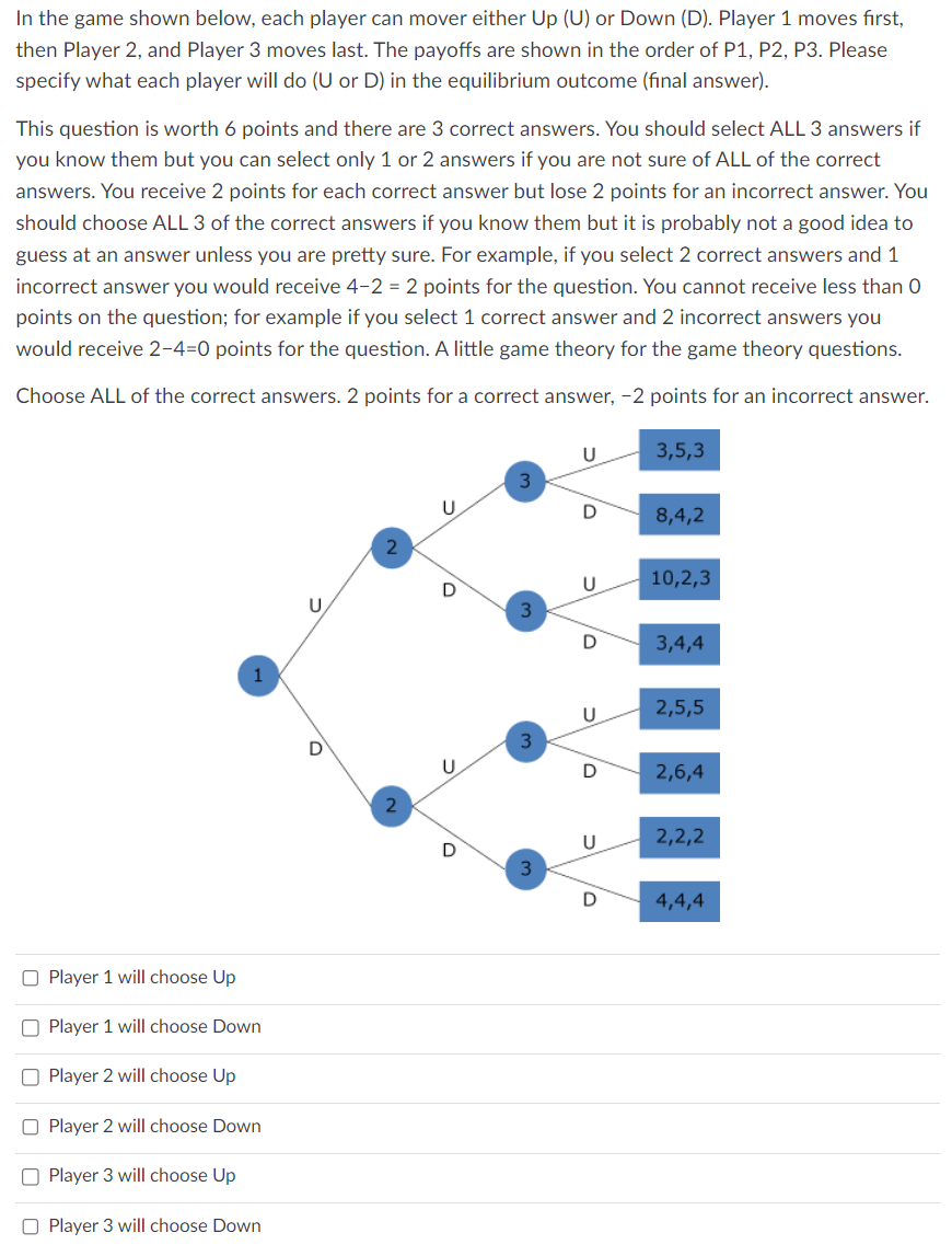 Solved In the game shown below, each player can mover either | Chegg.com