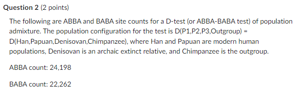 Solved Question 2 (2 ﻿points)The following are ABBA and BABA | Chegg.com