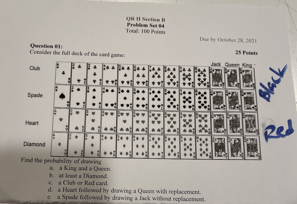 Solved QR II Section B Problem Set 04 Total: 100 Points Due | Chegg.com