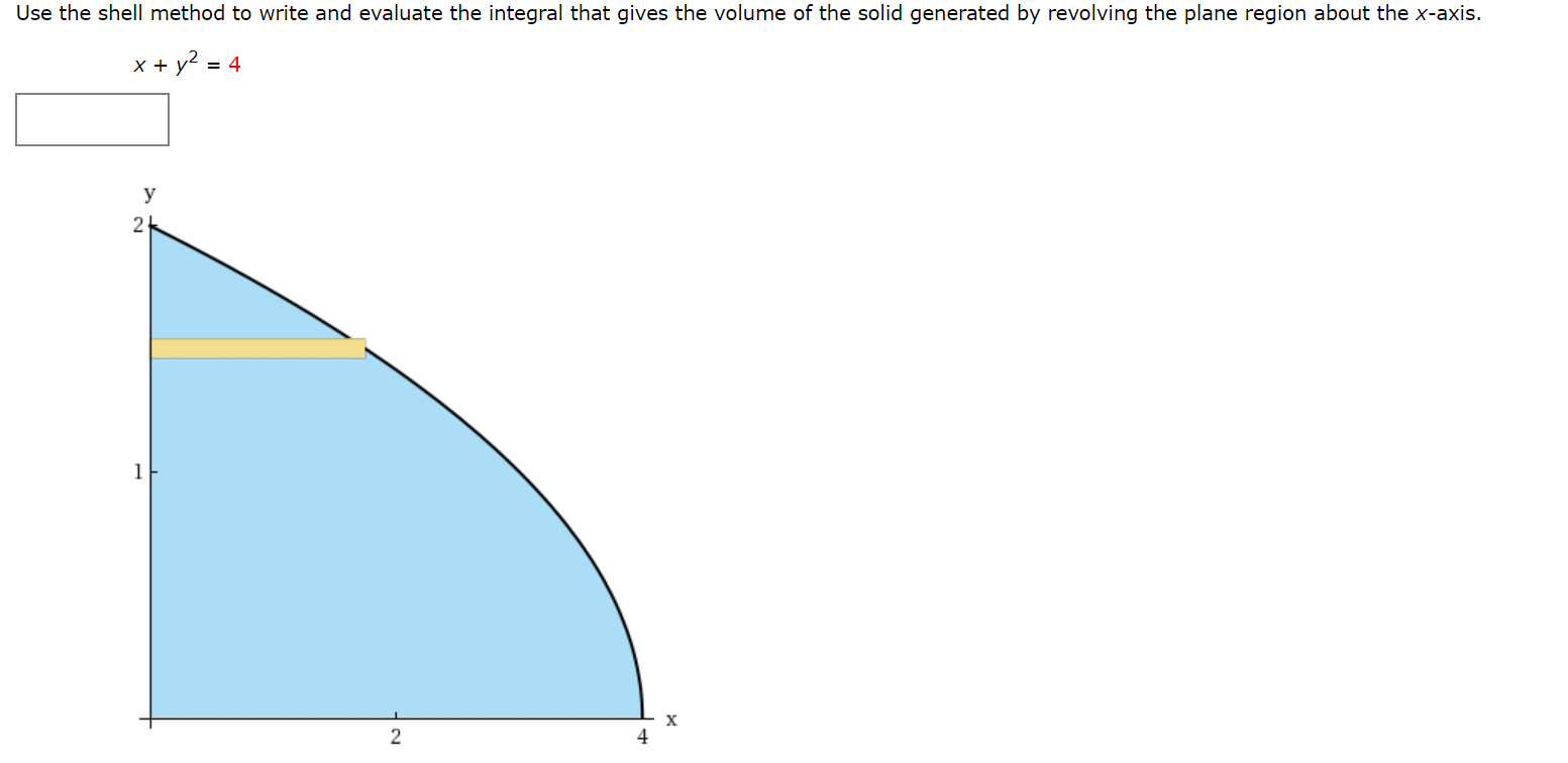 Solved Use the shell method to find the volume of the solid | Chegg.com