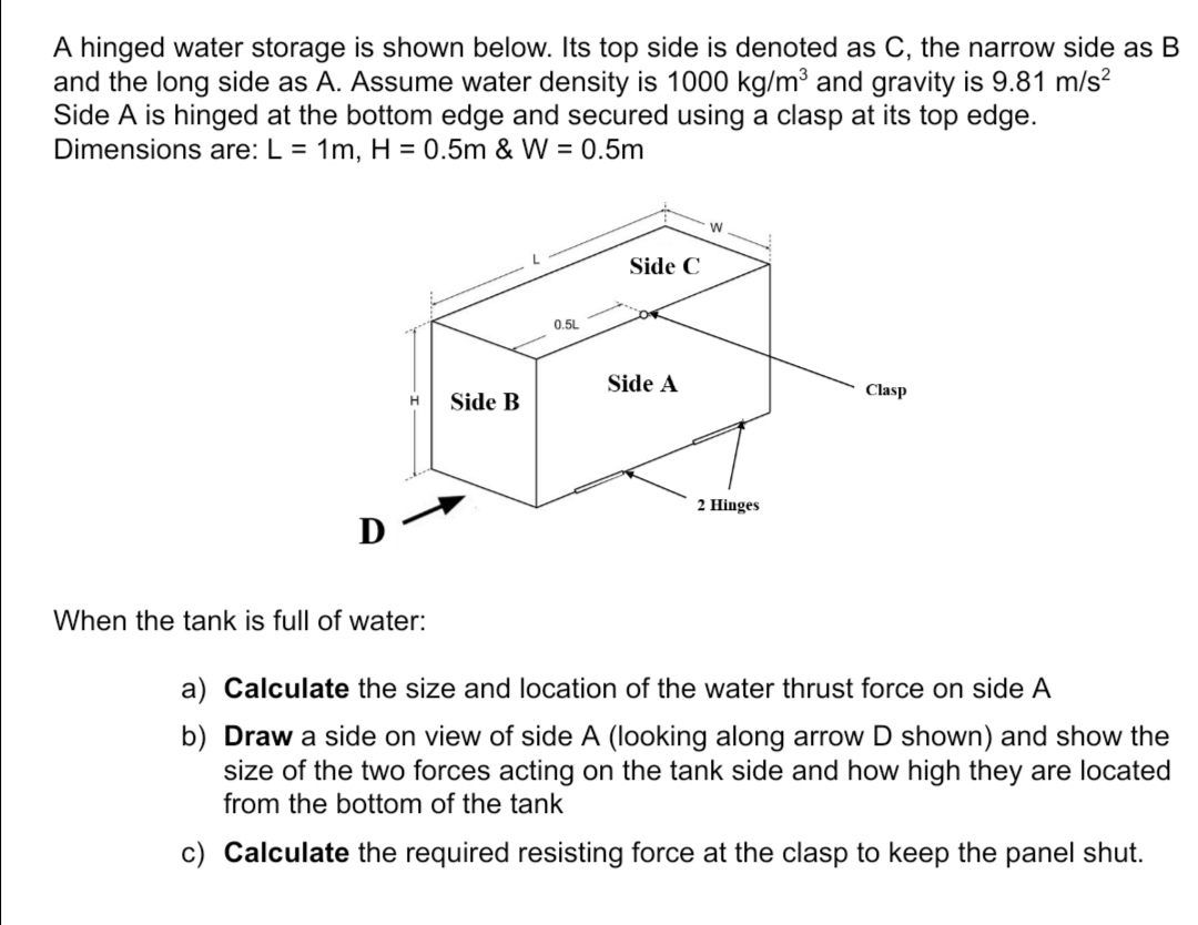 Solved Draw a side on view of side A (looking along arrow D | Chegg.com