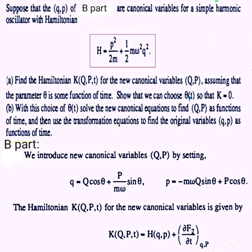 Solved Suppose that the (9,p) of B part are canonical | Chegg.com
