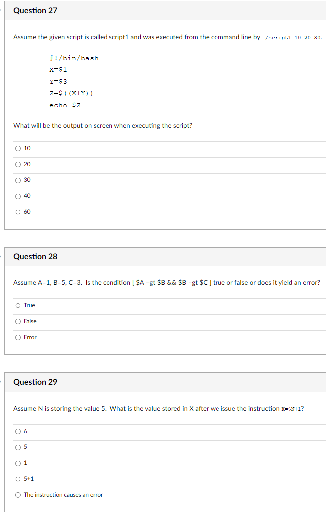Solved Assume the given script is called script1 and was | Chegg.com