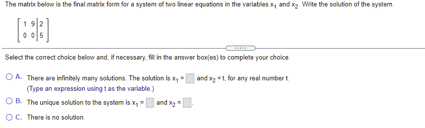 Solved -5 2 4 The matrices below are the result of | Chegg.com