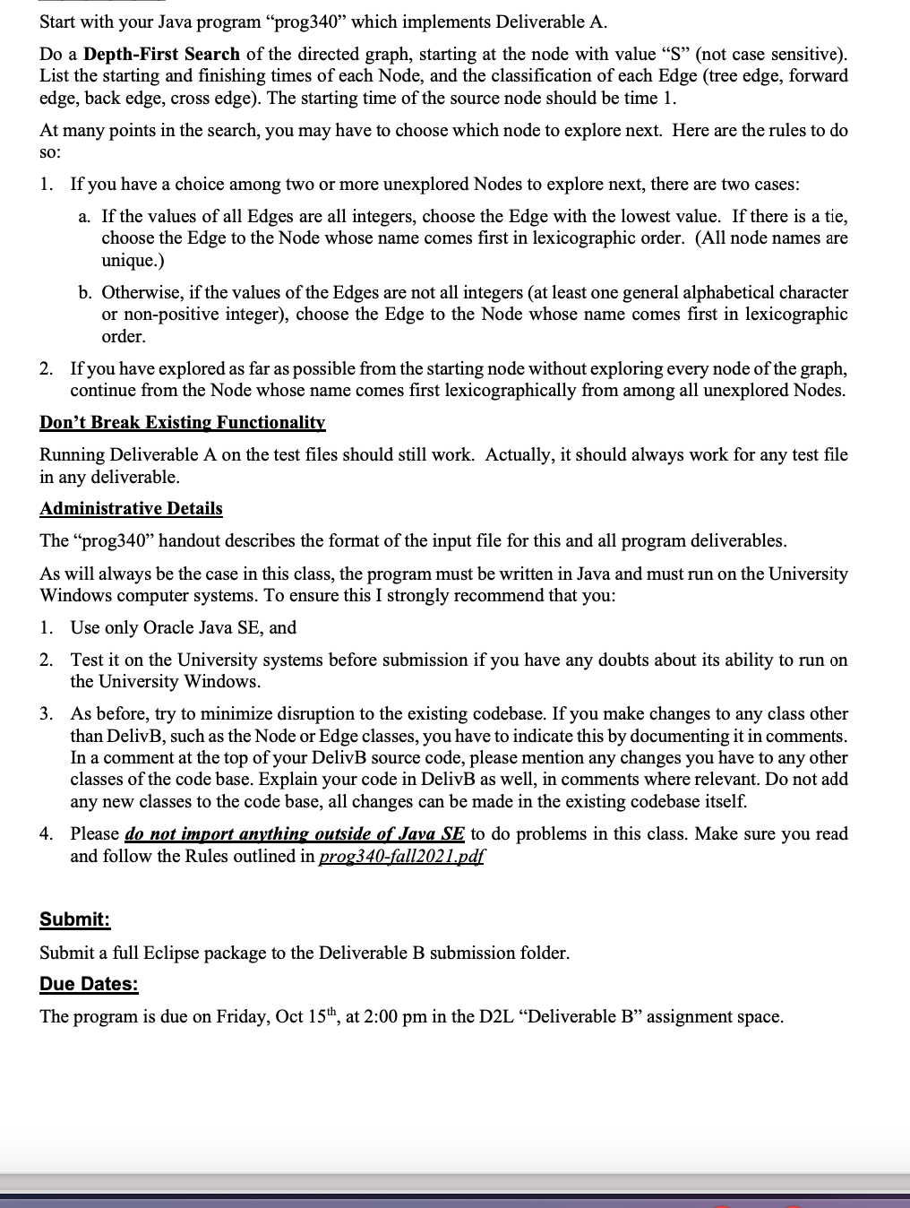 Solved There will be one multi-deliverable Java programming | Chegg.com