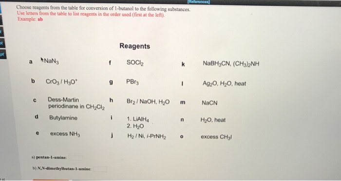 Solved Choose reagents from the table for conversion of | Chegg.com