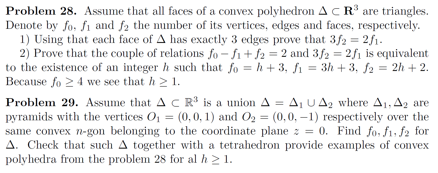 Solved Problem 28. Assume that all faces of a convex | Chegg.com