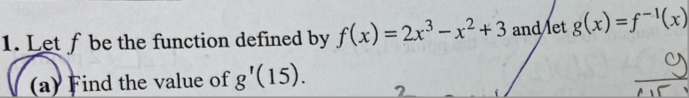 Solved Let f ﻿be the function defined by f(x)=2x3-x2+3 ﻿and | Chegg.com