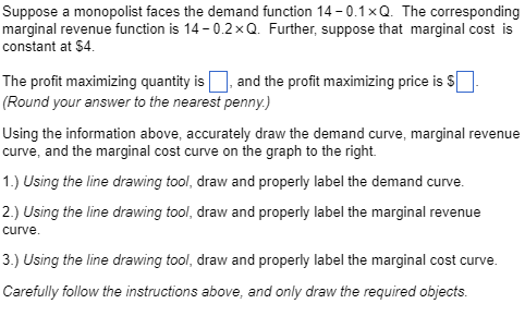 Solved Suppose a monopolist faces the demand function 14 | Chegg.com
