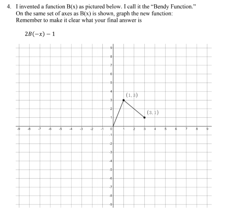 Solved I invented a function B(x) as pictured below. I call | Chegg.com