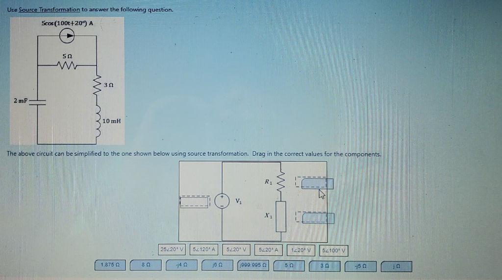 Solved Use Source Transformation to answer the following | Chegg.com