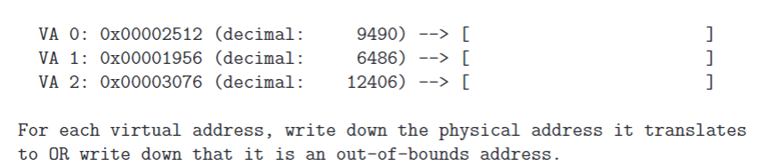 Solved ARG address space size 16k ARG phys mem size 512k ARG | Chegg.com