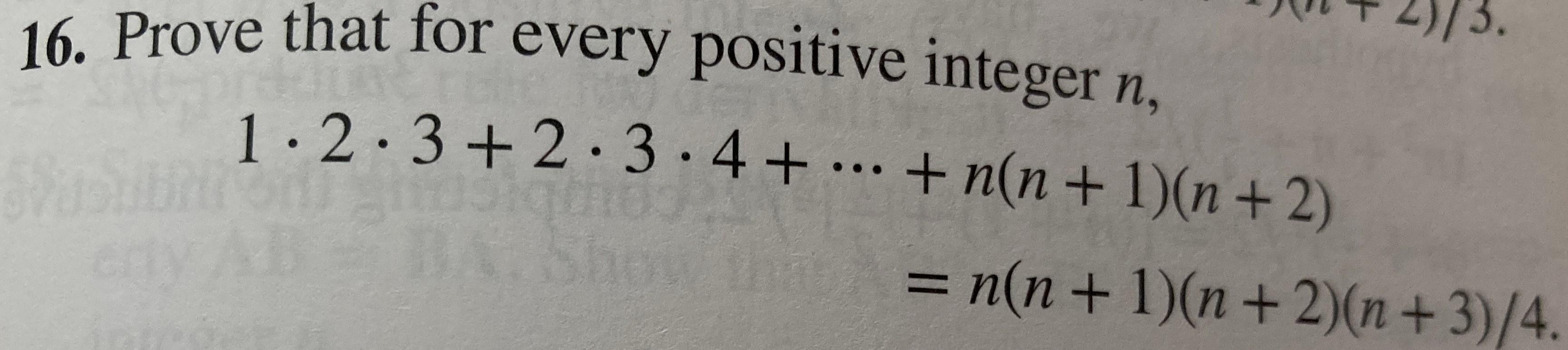 Solved 16. Prove that for every positive integer n, | Chegg.com