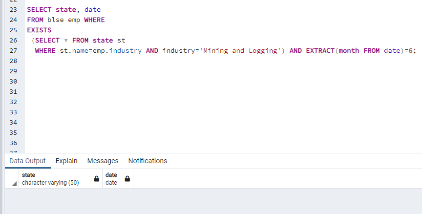 Solved Q3.1: Use EXISTS to find all states/territories | Chegg.com