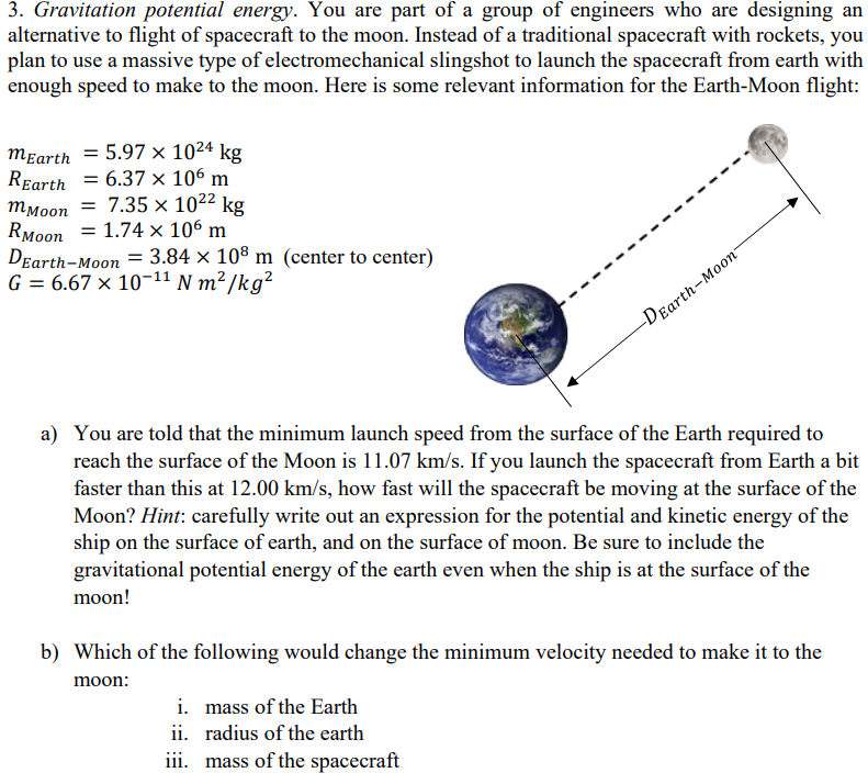 Solved 3. Gravitation potential energy. You are part of a | Chegg.com