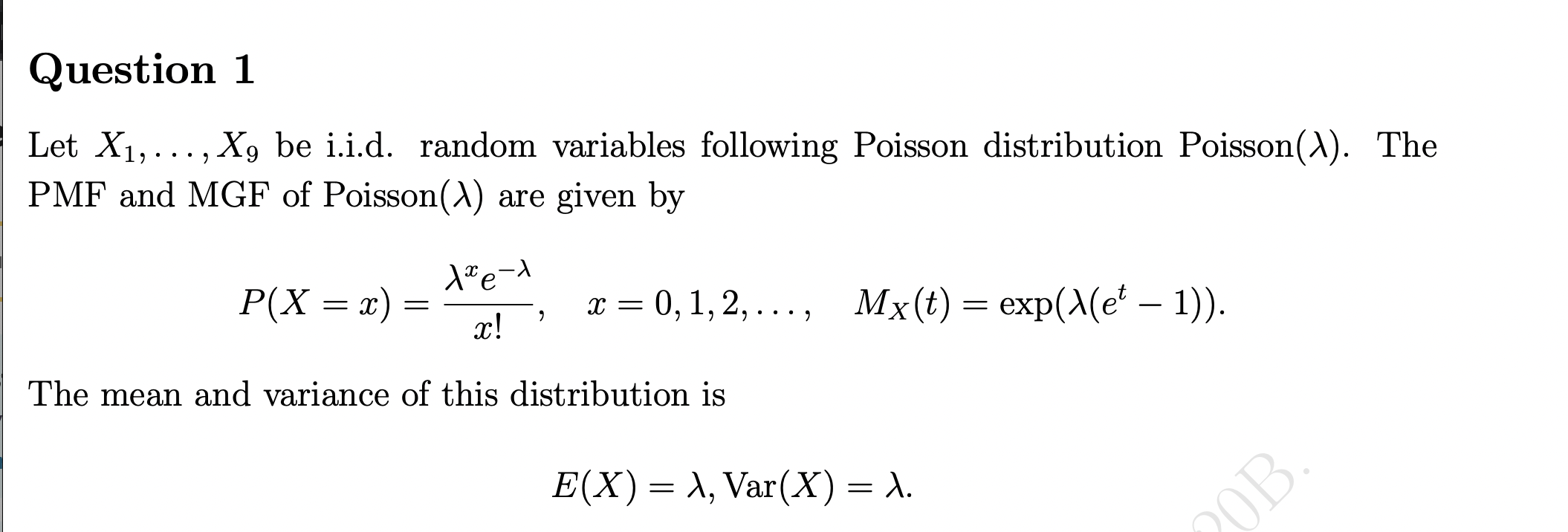 Solved Let X1,…,X9 be i.i.d. random variables following | Chegg.com