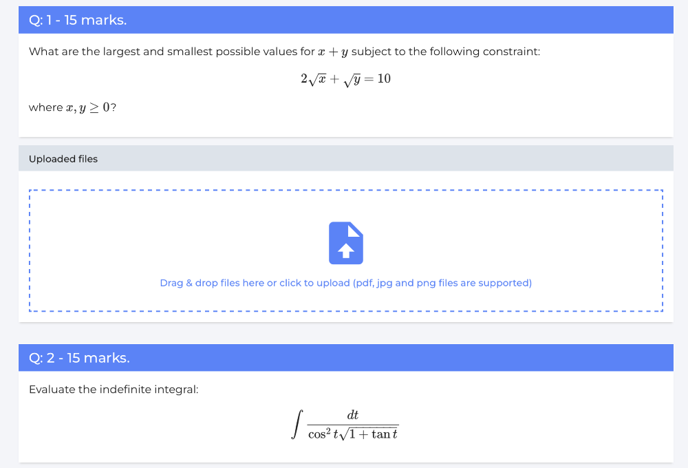 Solved Q: 1 - 15 ﻿marks.What are the largest and smallest | Chegg.com