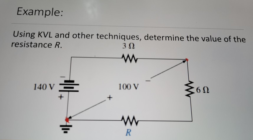 Solved Example: Using KVL and other techniques, determine | Chegg.com