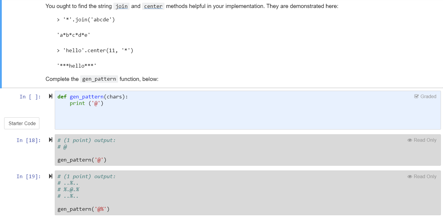 Solved Exercise 4: Simple ASCII Art For this next exercise, | Chegg.com