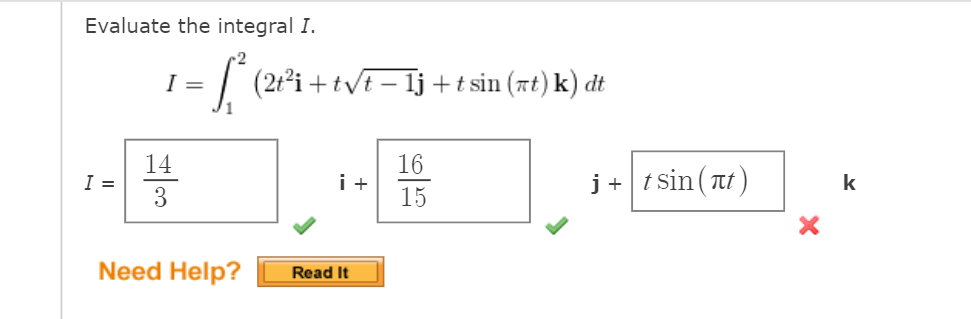 Solved Evaluate the integral I. | Chegg.com