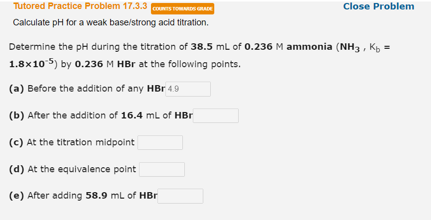 Solved Tutored Practice Problem 17 3 3 Close Problem