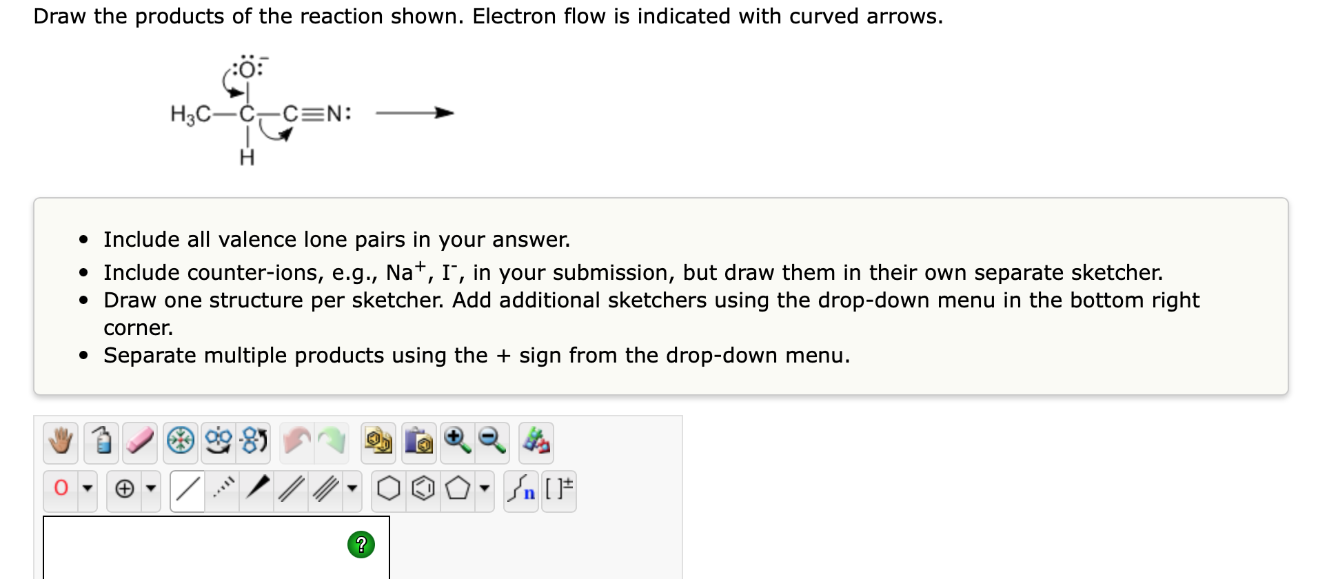 Solved 2. Draw Products of a Reaction Sh... 1 pts 2 req | Chegg.com