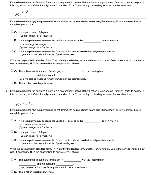 Solved 1 Determine Whether The Following Function Is A 