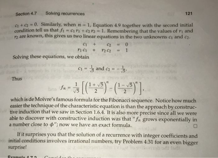 Solved How do you solve c1 + C2 = 0 And r1c1 + | Chegg.com