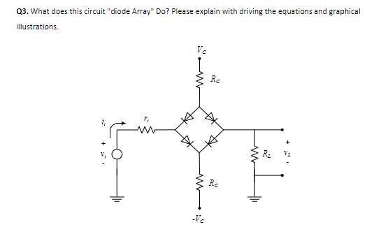 Solved Q3. What does this circuit "diode Array" Do? Please | Chegg.com