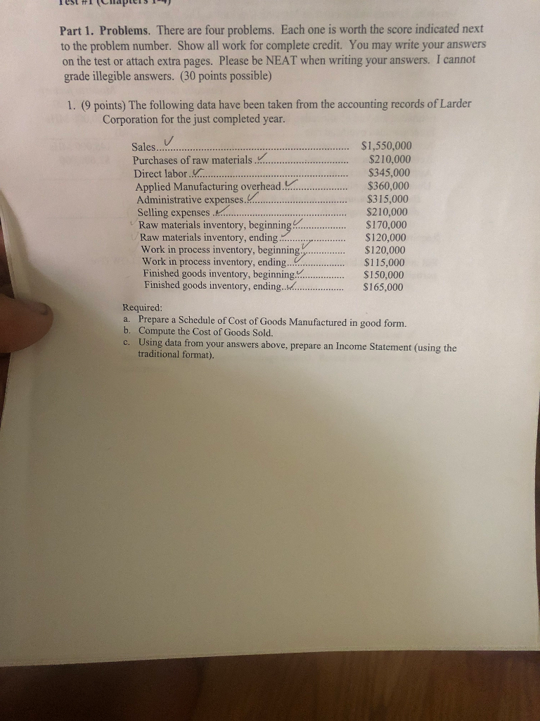 Solved Part 1. Problems. There are four problems. Each one | Chegg.com