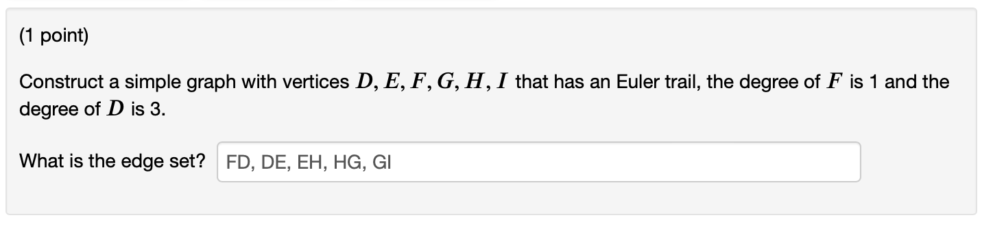 Solved Construct a simple graph with vertices D,E,F,G,H,I | Chegg.com