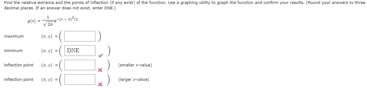 Solved Find the relative extrema and the points of | Chegg.com