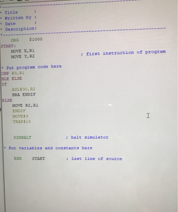 it’s assemble language . do the problem in easy68k | Chegg.com