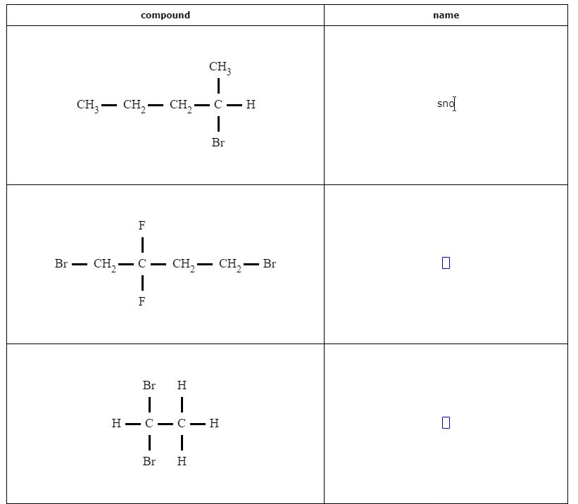 Solved compound name CH3 – CH2 – CH, —C—H snd Br - CH2 - C- | Chegg.com