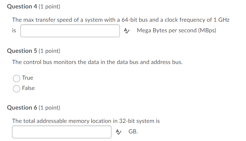 Solved Question 4 (1 point) The max transfer speed of a | Chegg.com