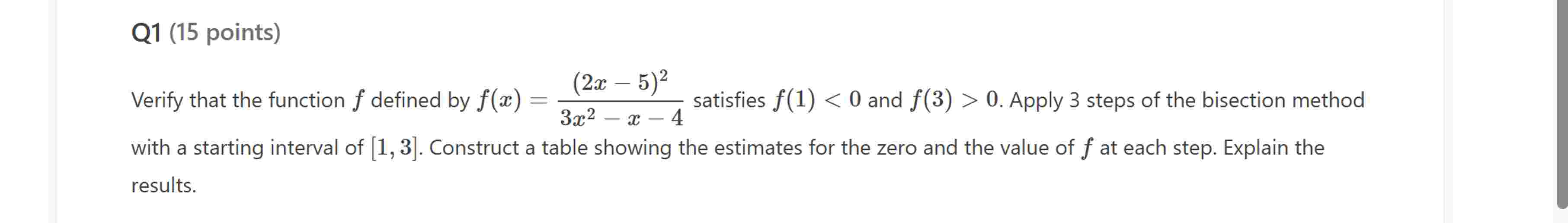 Solved Q1 (15 ﻿points)Verify that the function f ﻿defined | Chegg.com