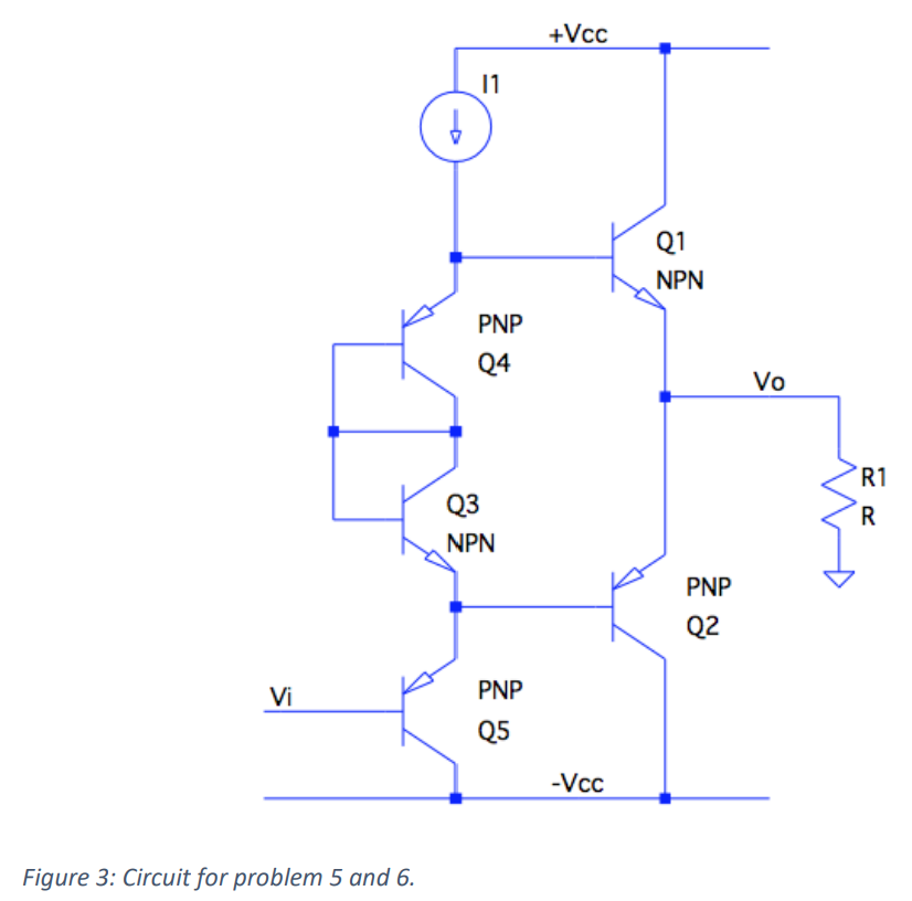 Solved 5. Consider the emitter follower output stage shown | Chegg.com