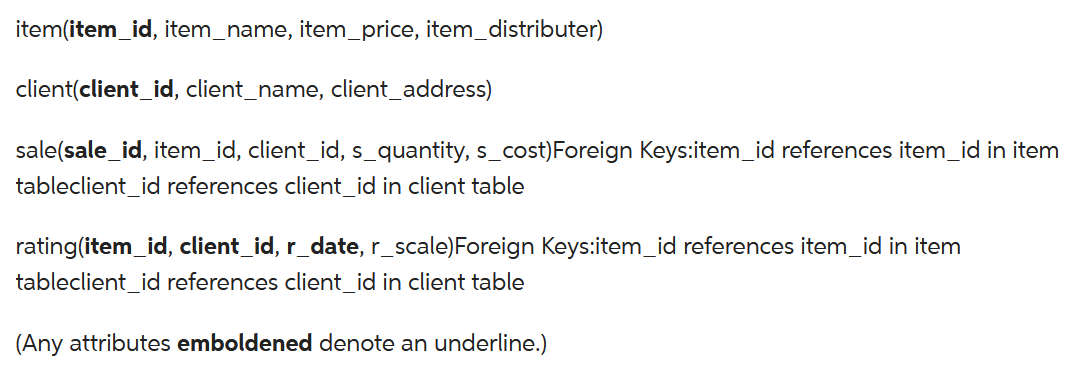 Solved Now define SQL queries for the database defined in | Chegg.com
